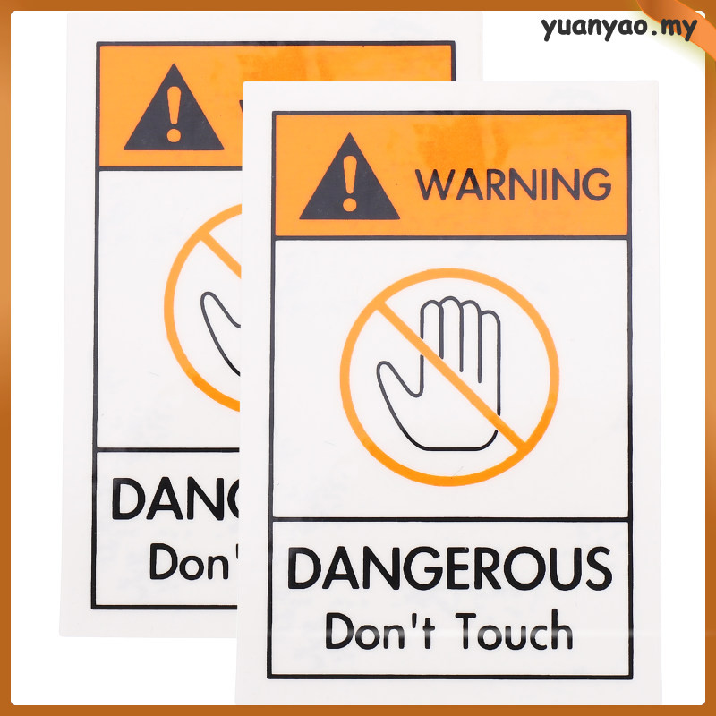 2 Pcs Safety Warning Label No Touch Do Not Sign Full English 2pcs ...