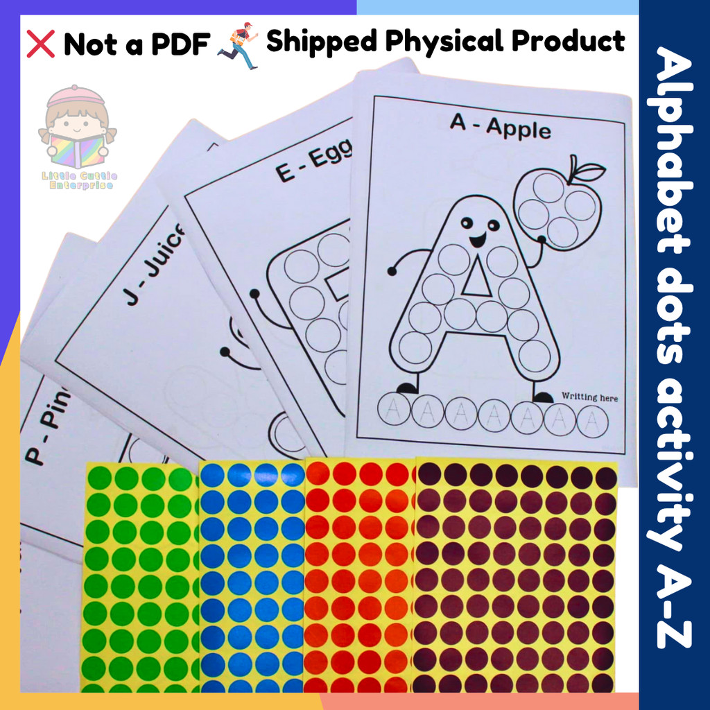 Do a Dot ABC Sticker Buku Aktiviti Kanak Prasekolah Montessori Busy ...