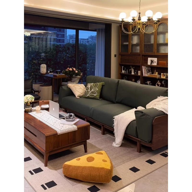 Sofa Walnut Hitam Model Baharu Meja Kopi Ruang Tamu Kerusi Sofa Ringkas ...