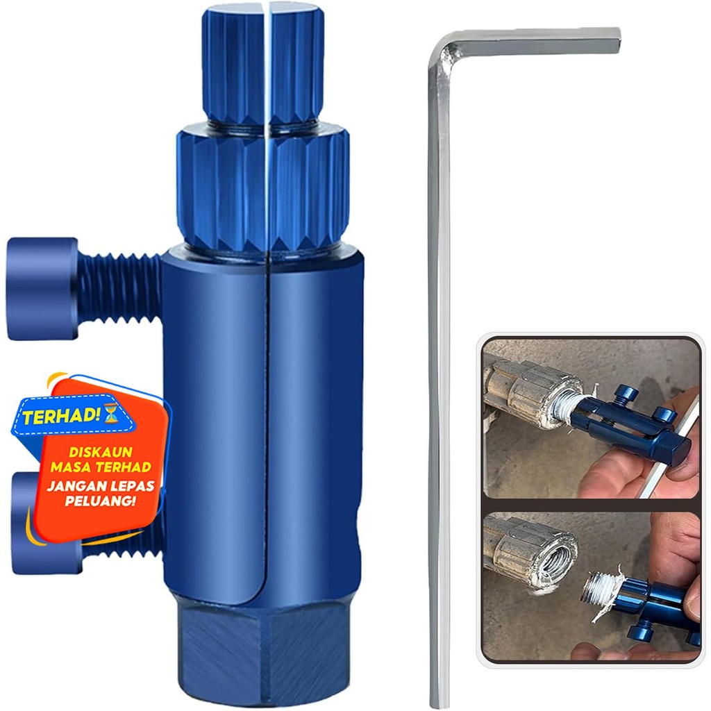 Broken Pipe Thread Extractor Tool - Easy Out Bolt Extractor for 1/4 to ...