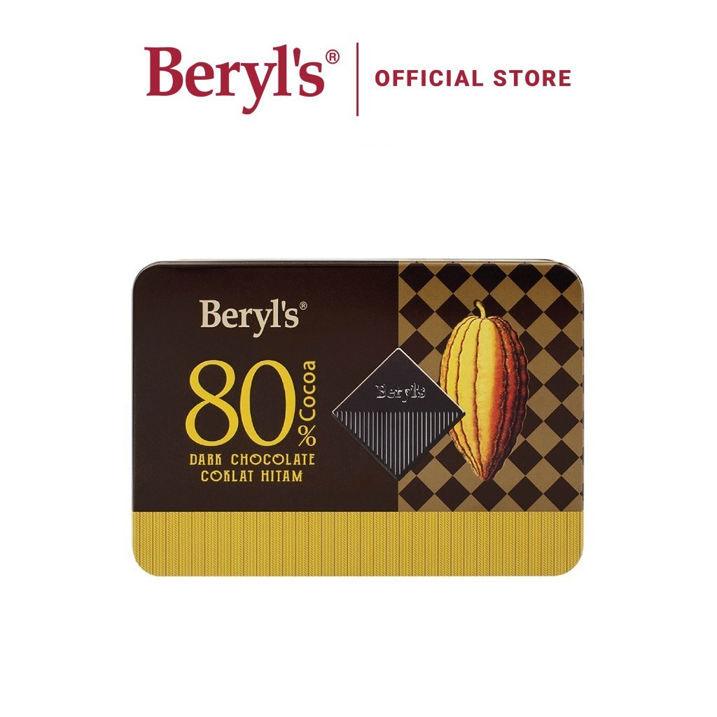 Beryl's Coklat Hitam Kokoa 80% | Beryl's 80% Cocoa Dark Chocolate Mini ...