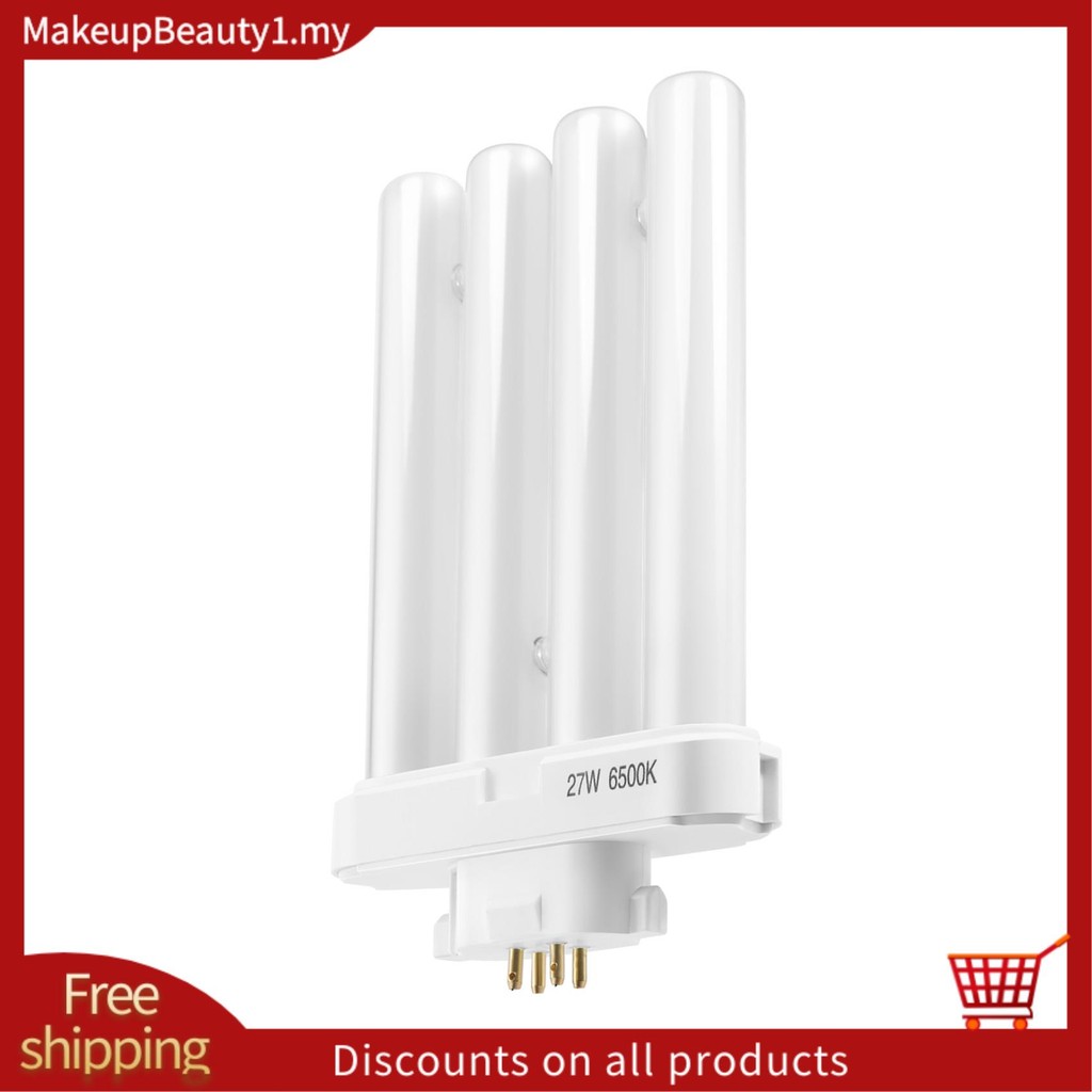 220V 27W 4 Pin Rows 6500K Double-H Quad Tube Compact Fluorescent Lamp ...