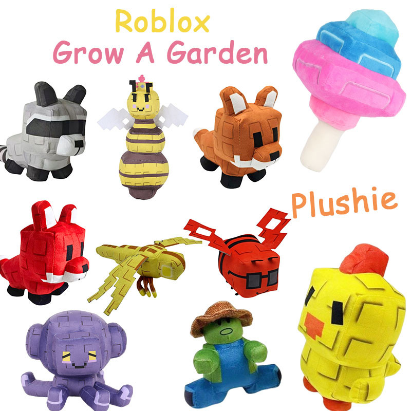 Roblox Grow A Garden Series Plush Doll 18cm Reccoon Fox Stuffed Toy ...