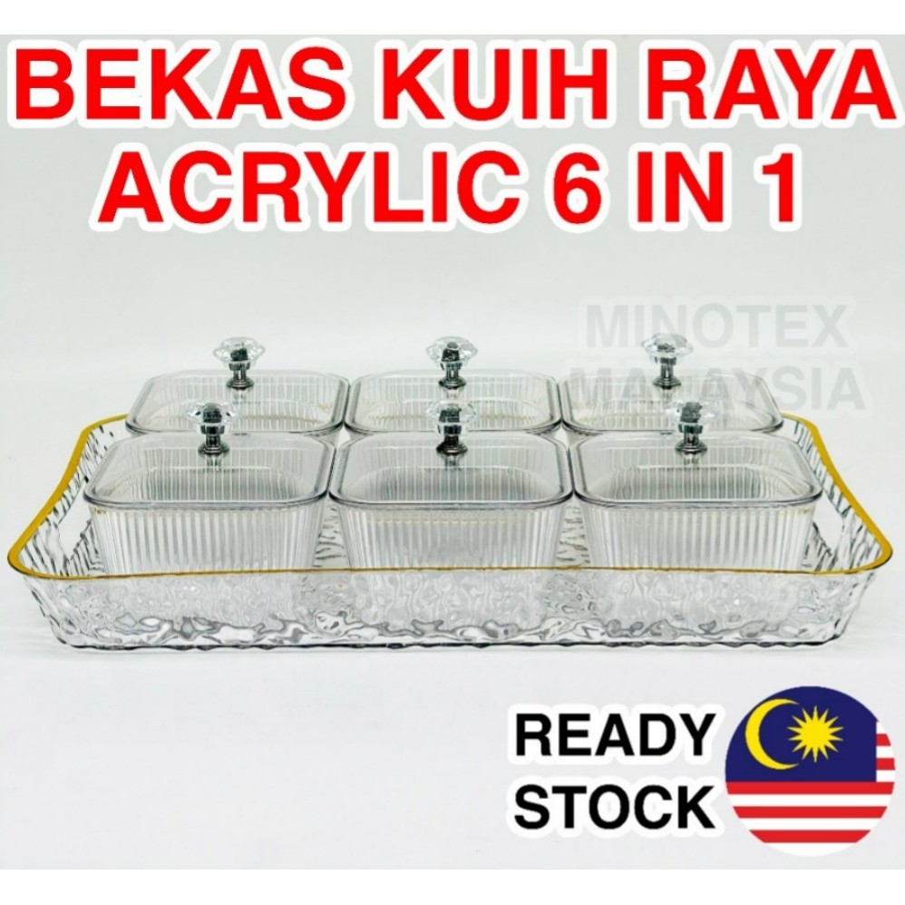 Bekas Kuih Raya Acrylic / Balang Kuih Raya / Snack Container Set ...