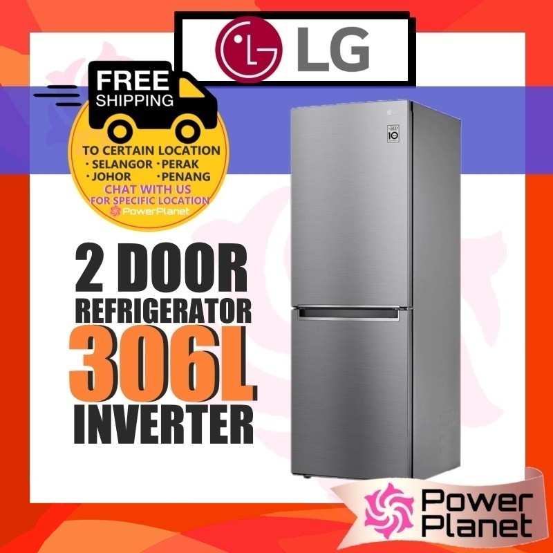 [FREE SHIPPING] LG 306L 2 Door Fridge GC-B369NLRM ( 4 stars ) Inverter ...