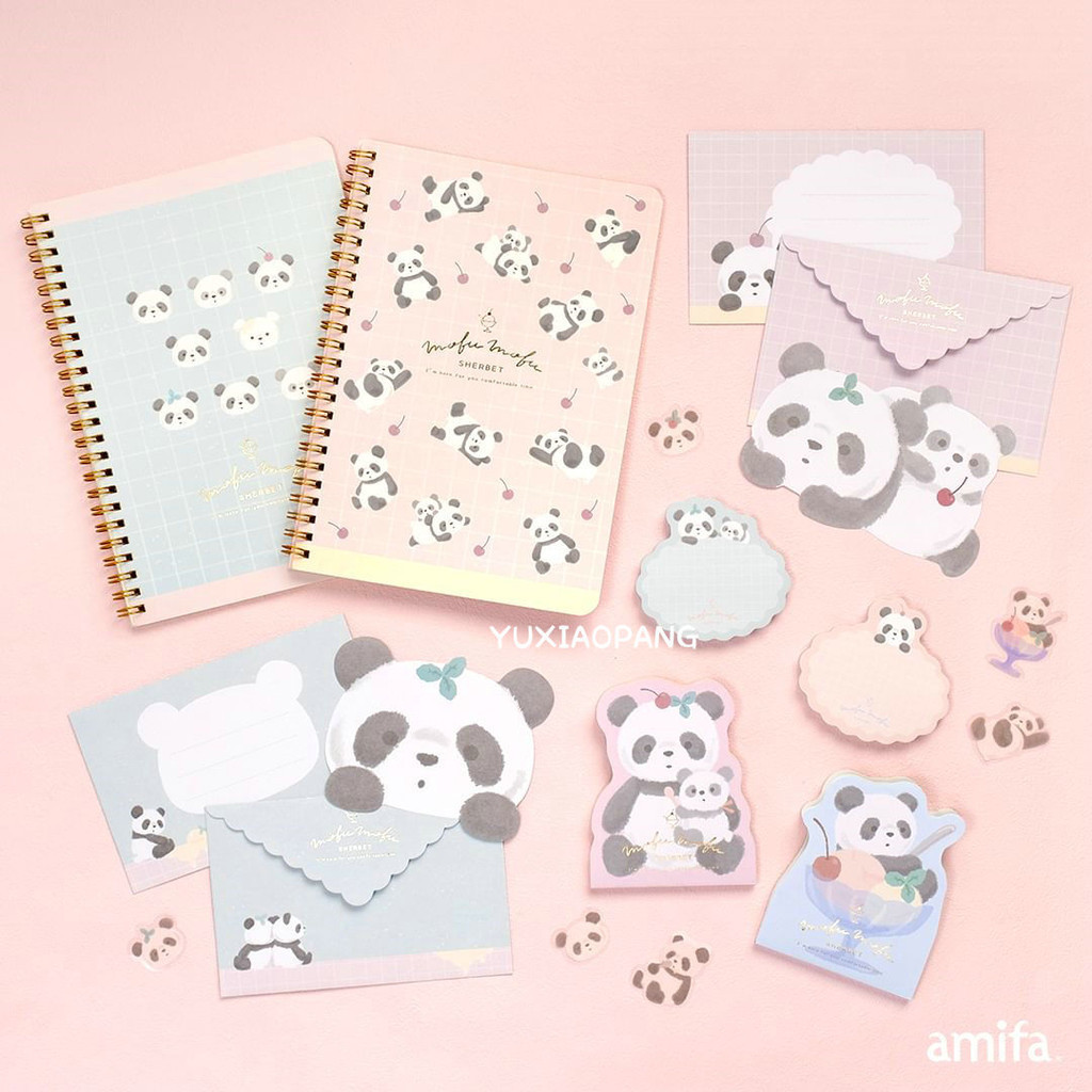 Panda Watercolor Style Limited Japanese amifa Stickers Three-Page ...
