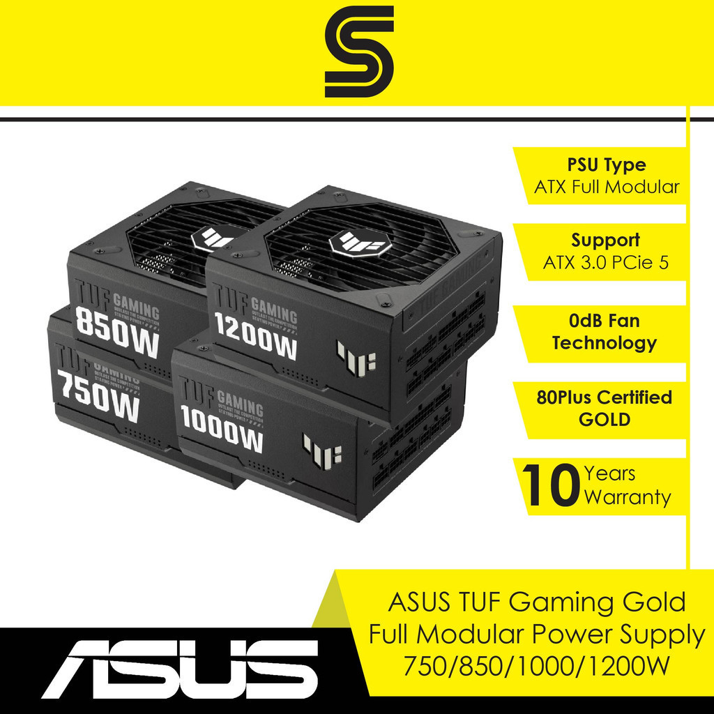 ASUS TUF Gaming Gold ATX Full Modular Power Supply - 750W|850W|1000W|1200W | Shopee Malaysia