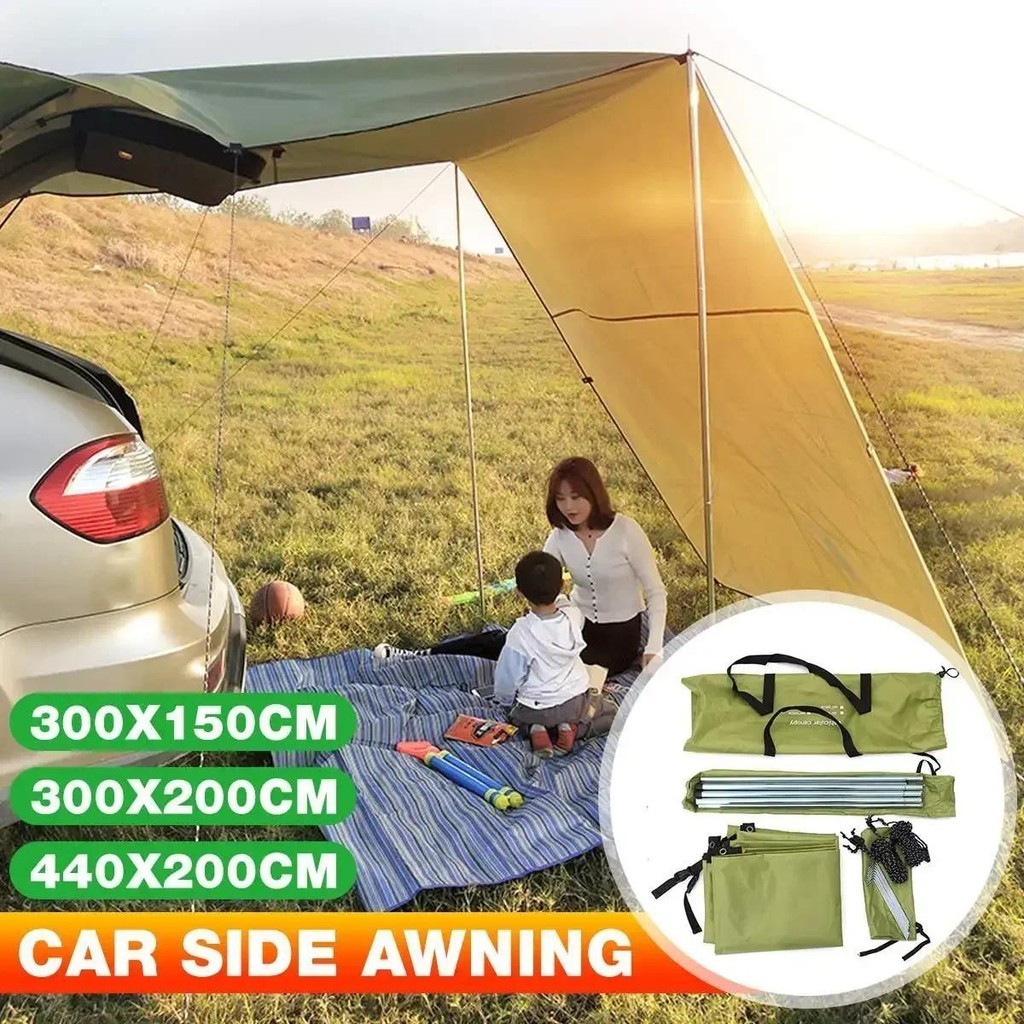 Car Tent Shelter Shade Camping Side Car Roof Top Tent Awning Waterproof UV Portable Camping ...