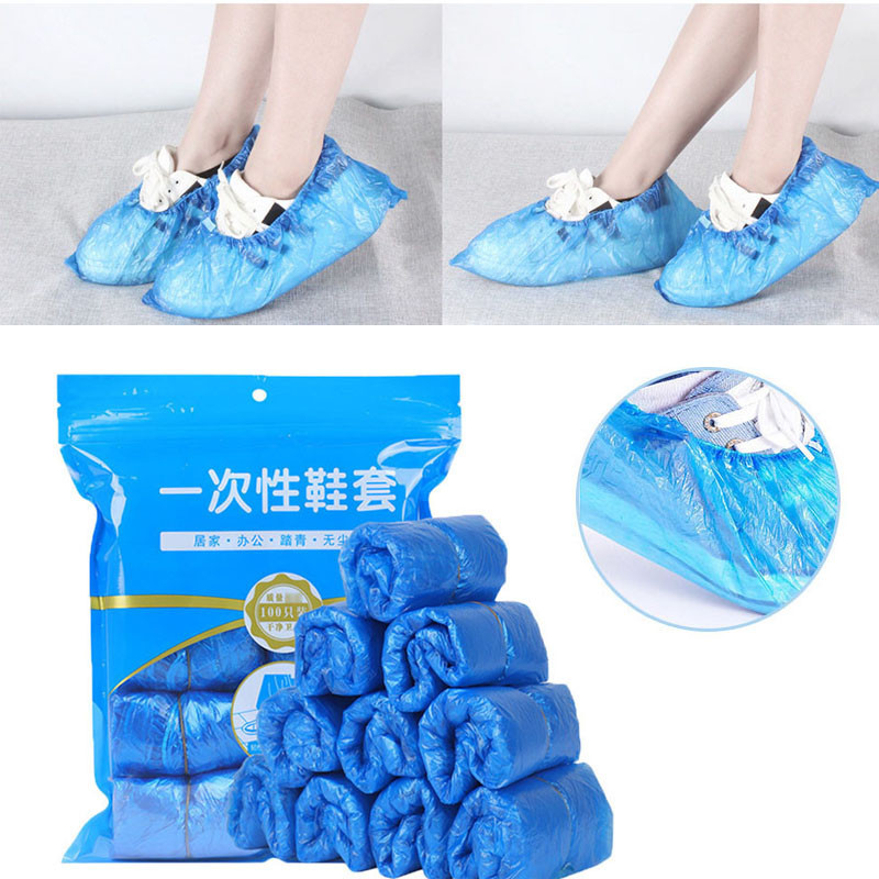 Disposable Plastic Shoe Covers Waterproof Non-slip Dust-proof Shoe ...