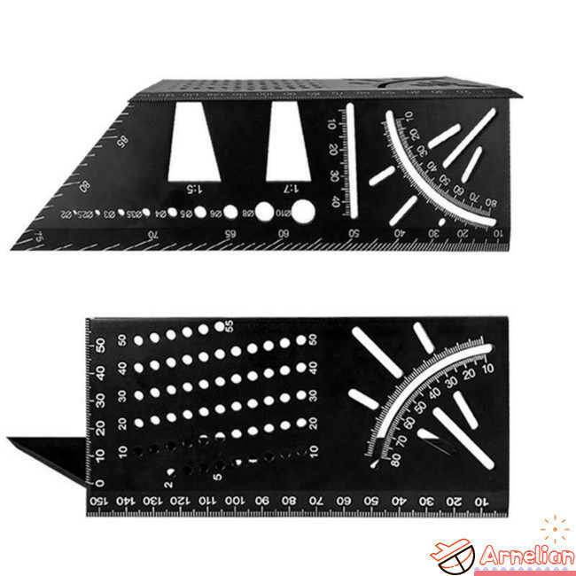 NE Multi-functional 45/90 Degree Angle Ruler Precisie Woodworking ...