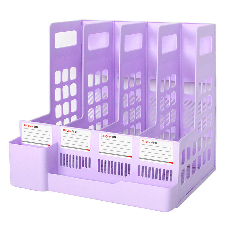 Quadruple a4 File Rack Desktop Bookend Rack File Column File Storage ...