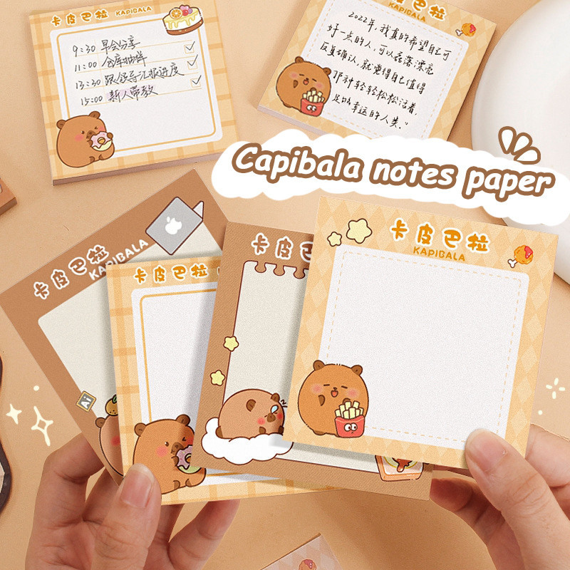 Capybara Note Paper Cute Cartoon Note Stickers Kapibala Learning Label ...