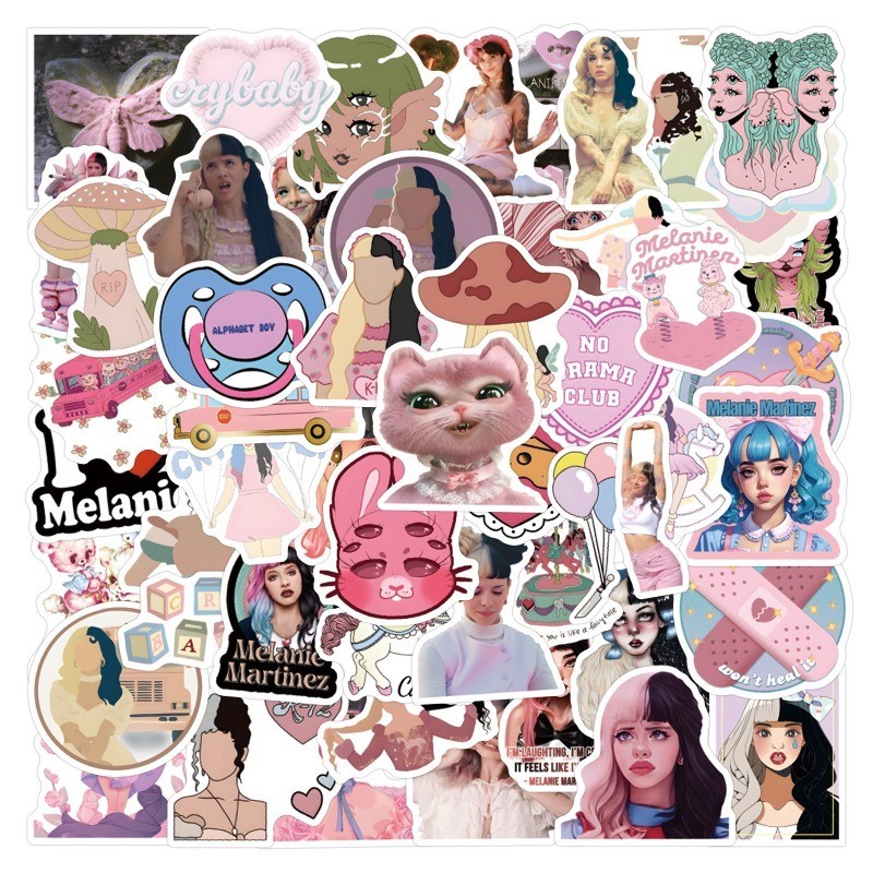 60Pcs/Set Melanie Stickers Waterproof Stickers Decal for Toys | Shopee ...