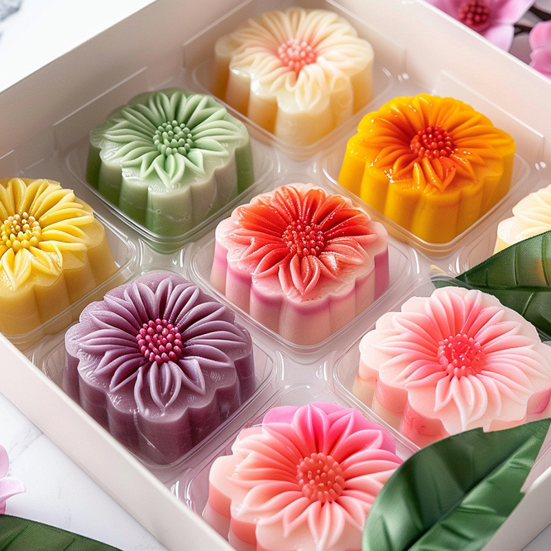 Bunga Tang Buah Silikon Acuan buatan tangan kulit kuih bulan Mooncake ...