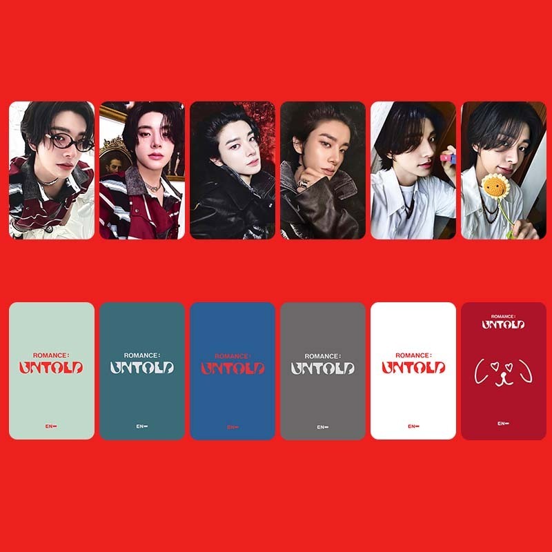 5-7pcs EN Lomo Card ROMANCE UNTOLD Album Photocards HEESEUNG JAKE JAY ...