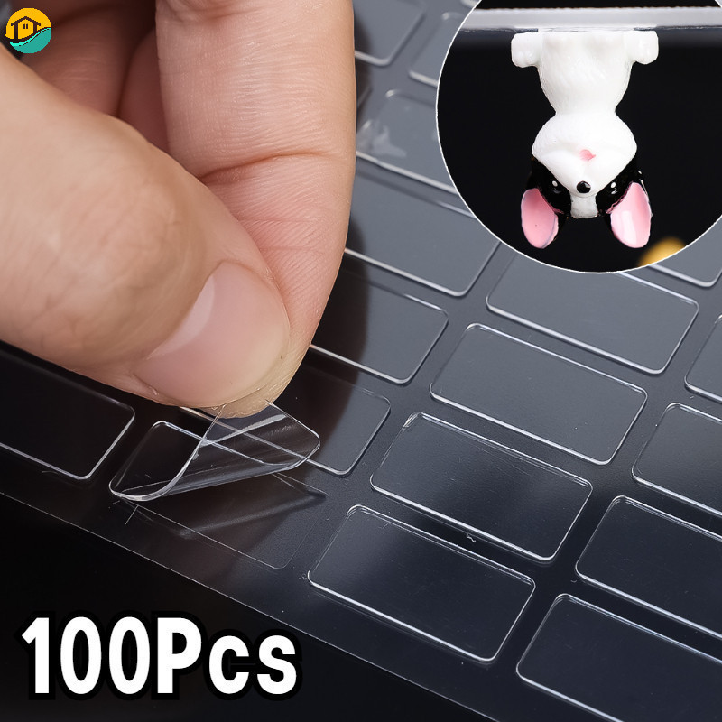 100Pcs Transparent Detachable Double-Sided Traceless Dot Sticker for ...