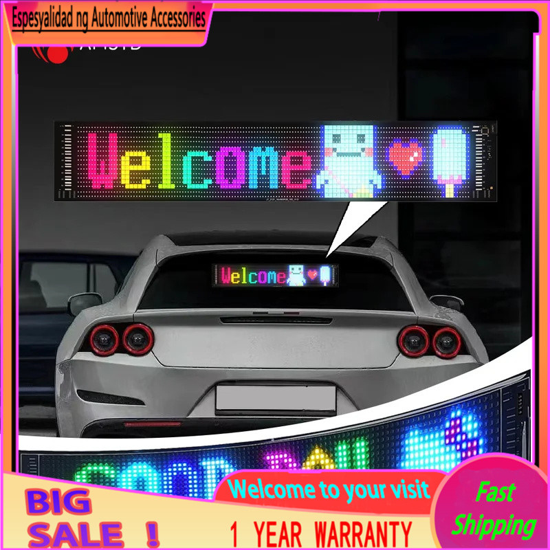 1Set paparan LED warna penuh pada tingkap belakang kereta telefon ...