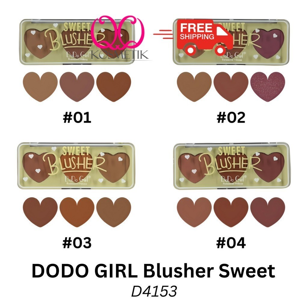 DODO GIRL Blusher Sweet 3C D4153 Pemerah Pipi Pigmented Color Pinkflash ...
