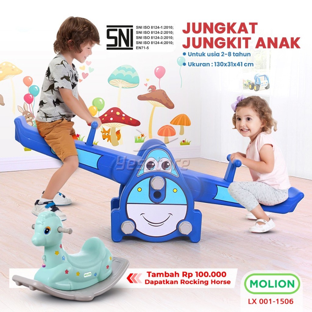 Molion SNI Children's Seesaw Toy Seesaw Horse Seesaw Slide Playground ...