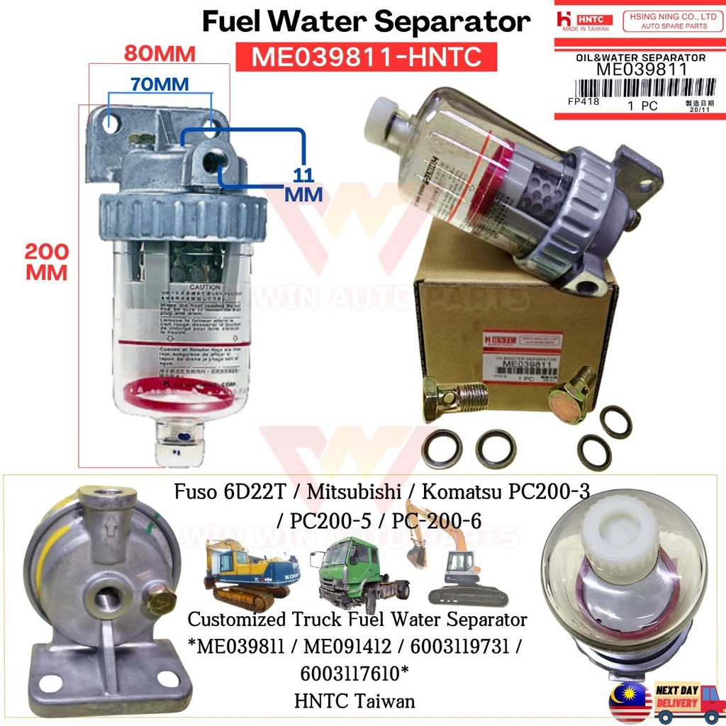 ME039811-Hntc Fuso 6D22T/Mitsubishi/Komatsu (Pemisah Air Bahan Api Trak ...