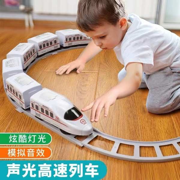 train toys mainan budak lelaki Simulasi elektrik kereta api kereta api ...