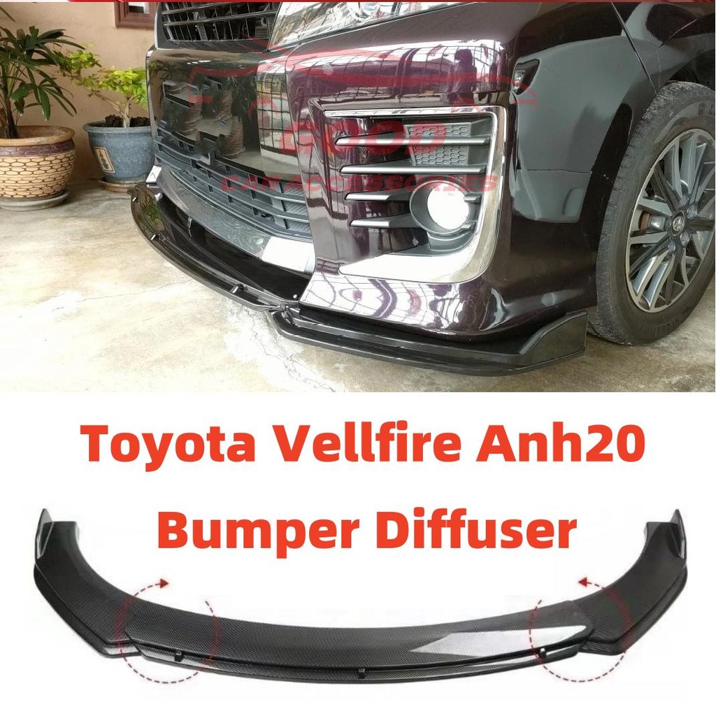 Toyota Vellfire Anh20 2008-2015 Front Bumper Diffuser Lip Wrap Angle ...