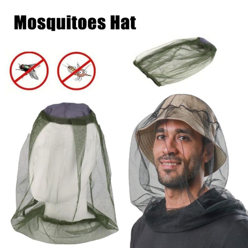 Mosquitoes Hat Net Bugs Bee Proof Mesh Hat Outdoor Jungle ...