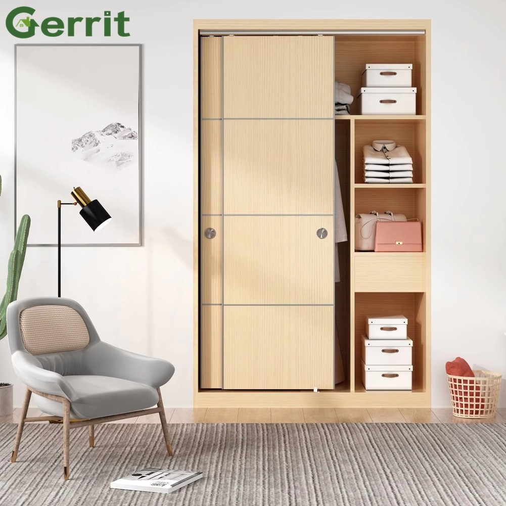 Aluminum Bypass Sliding Double Wardrobe Door Roller Rail Kit Door ...