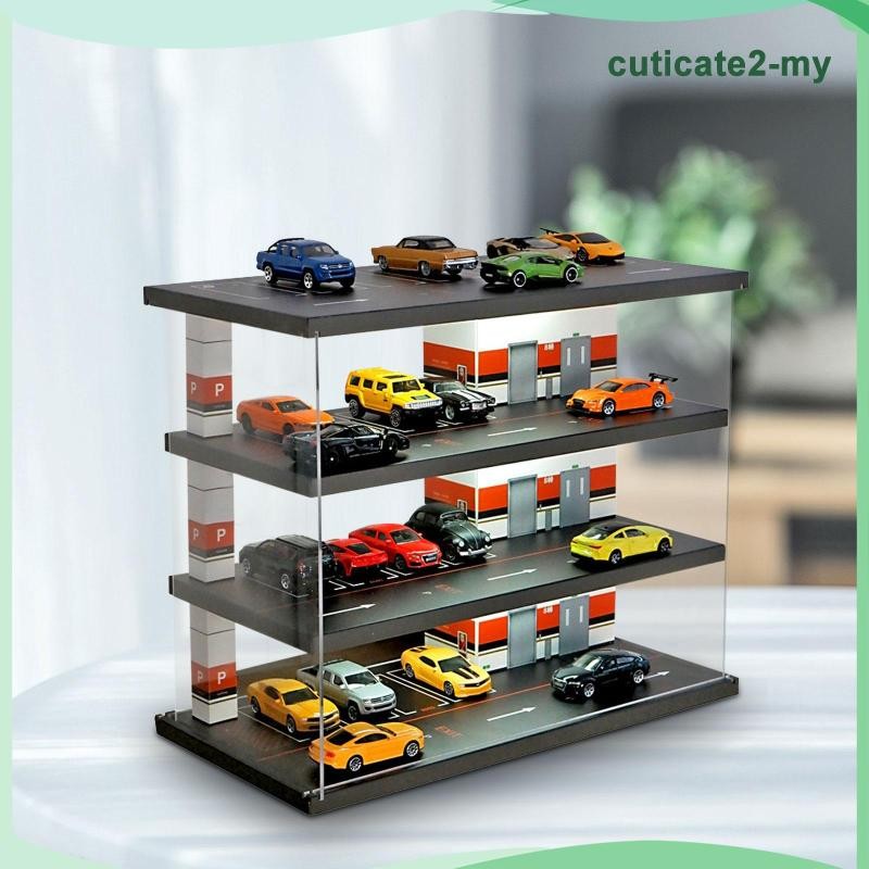 [CuticateddMY] 1:64 3 Tiers Model Car Show Case Vehicle Garage Showcase ...