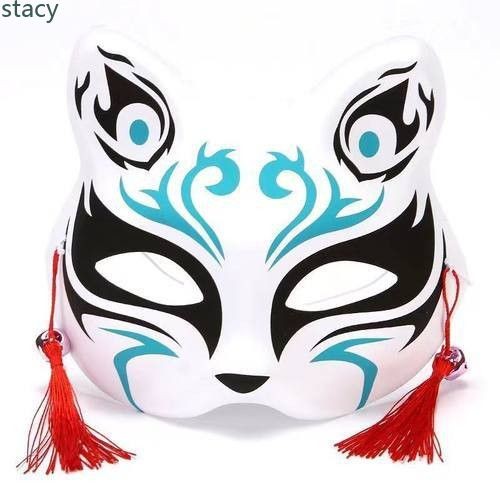 【In delivery】 Anime Foxes Mask Japanese Cosplay Rave Hand-painted Anime ...
