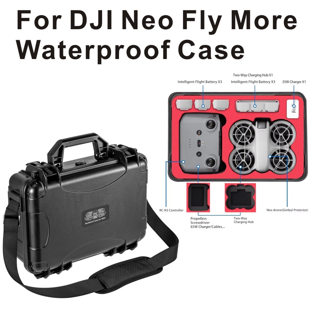 For DJI Neo Fly More Accessories Combo, Neo Hard Case, Waterproof Case ...