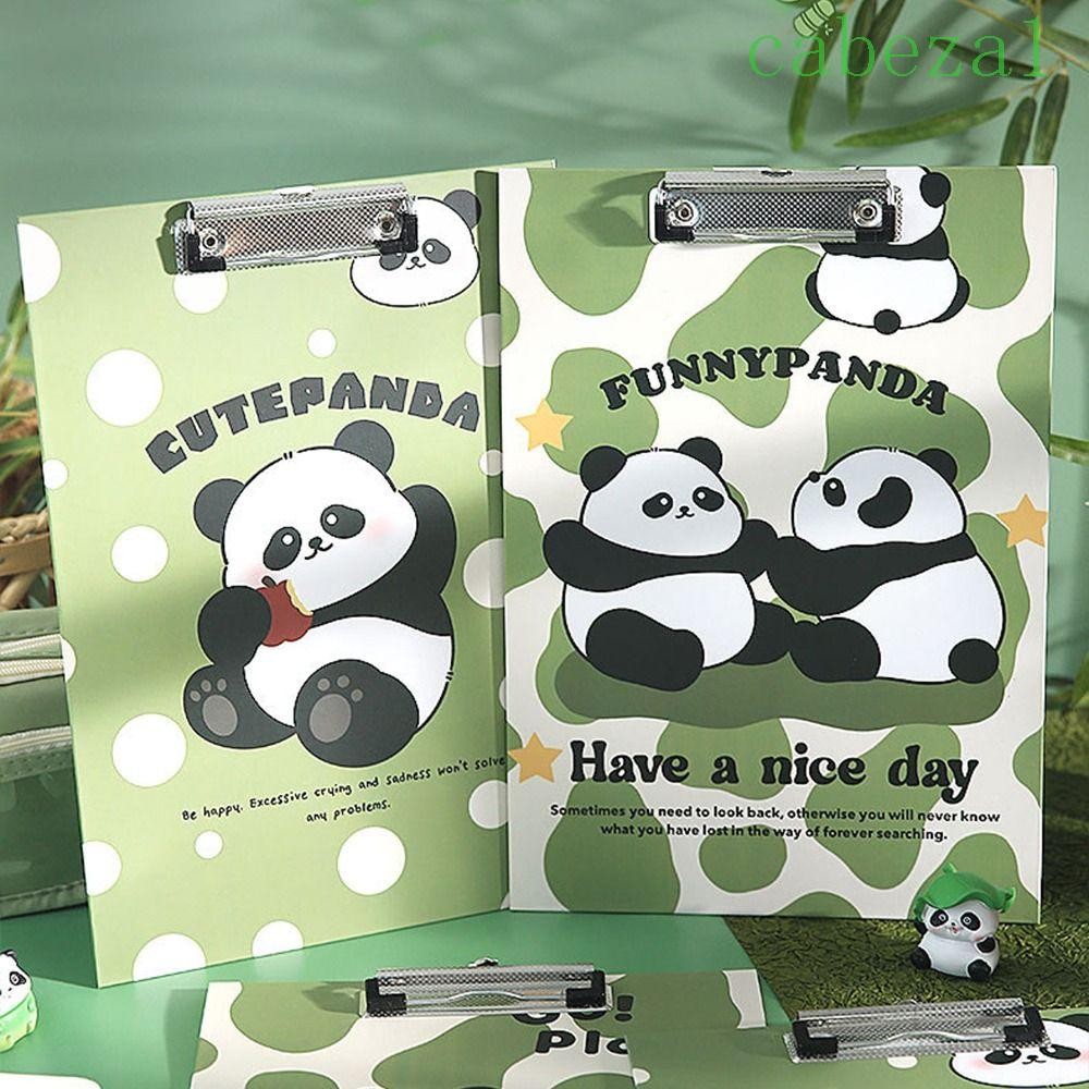 CABEZA Panda File Folder, Good-looking File Storage A4 Board Clip Folder, Cute Document Paper ...
