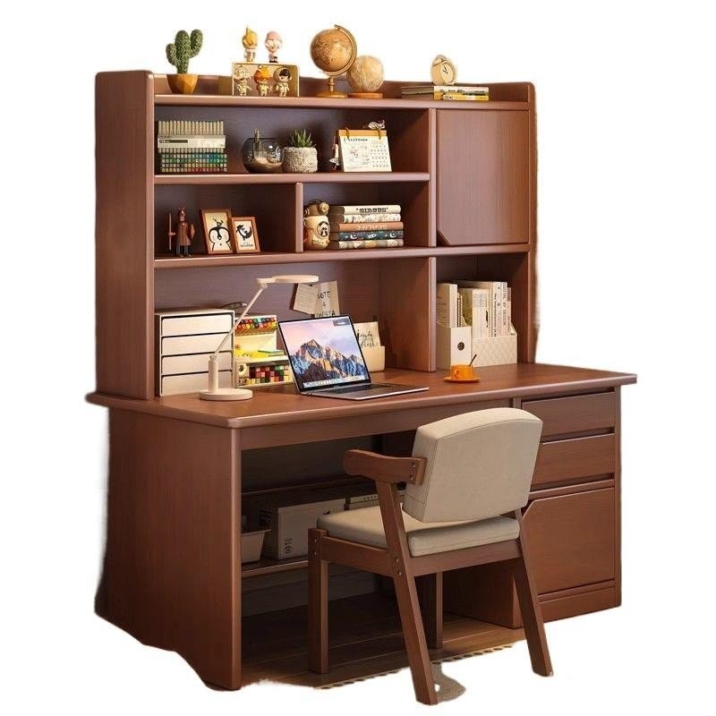 Meja desktop meja komputer, rak buku, satu set, meja tulis bilik tidur ...