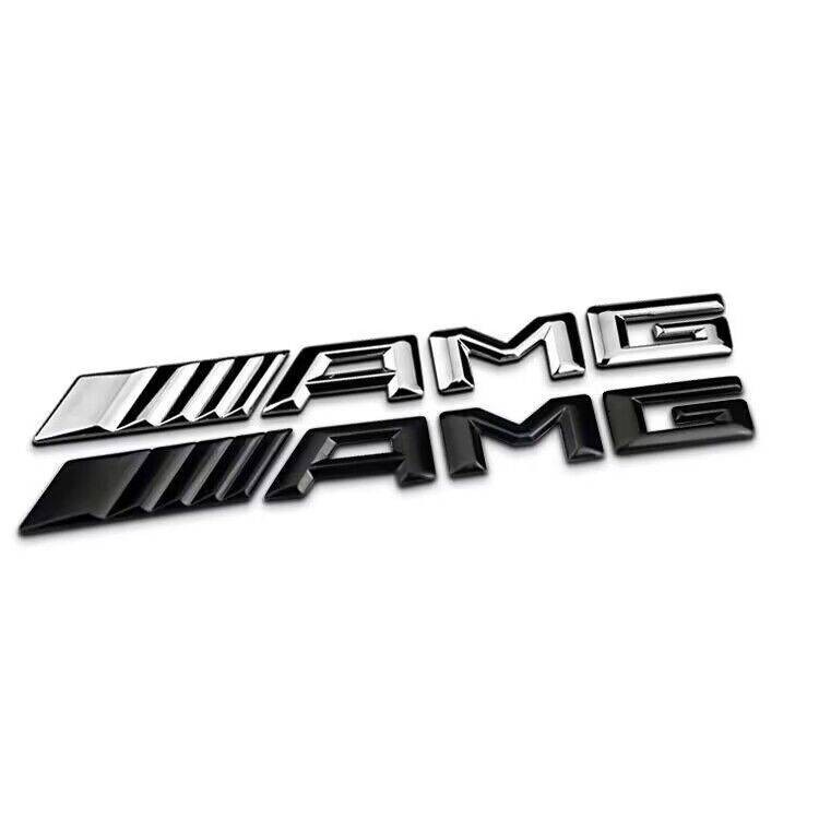 Mercedes-benz Metal Car Logo Sticker Mercedes-Benz Modified AMG Car ...