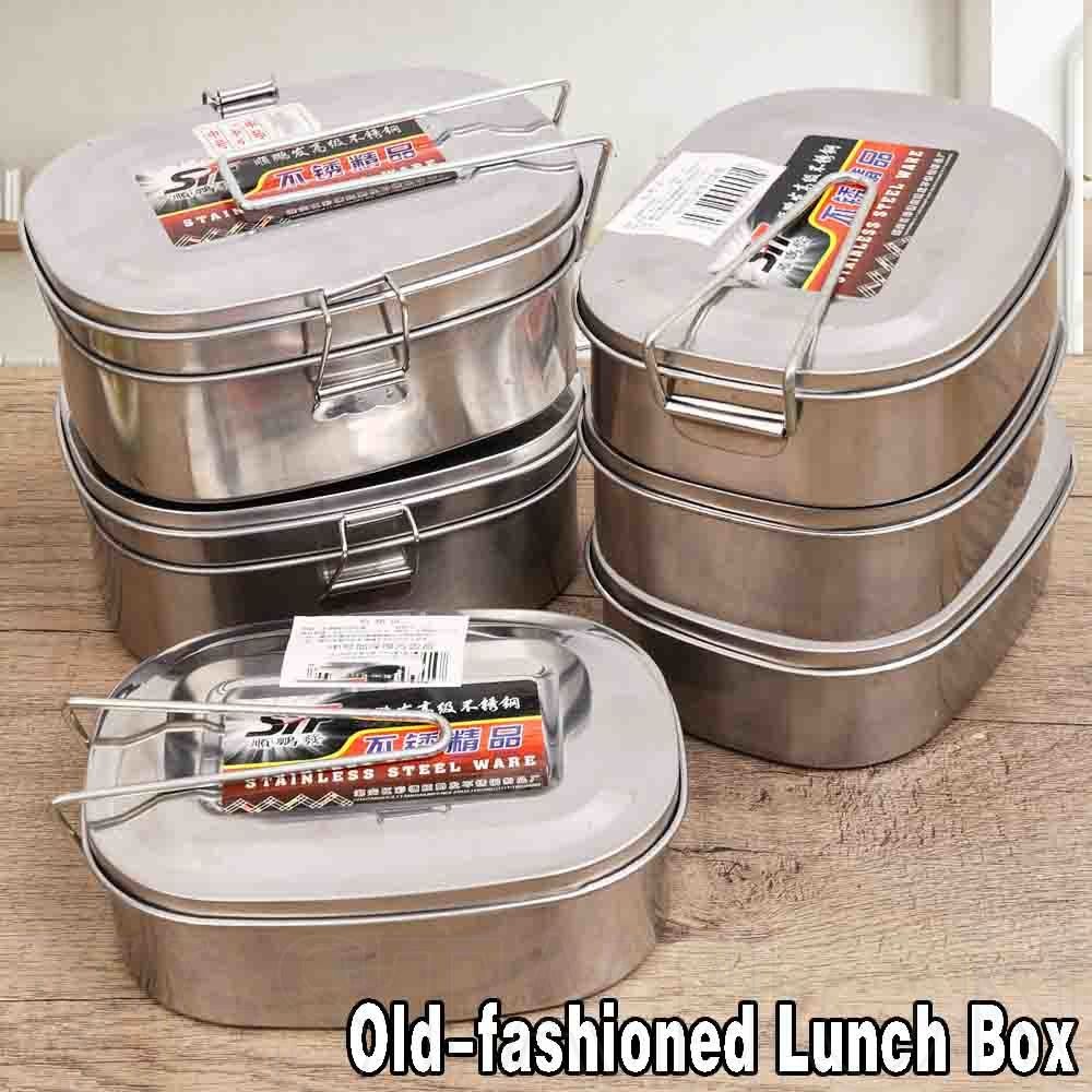 Stainless Steel Old-fashioned Lunch Box - Fresh-keeping Box - Hand-held ...