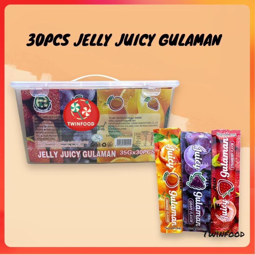 30pcs x35g CSB Robin Jelly Juicy Gulaman jeli fruits FLAVOUR (orange ...