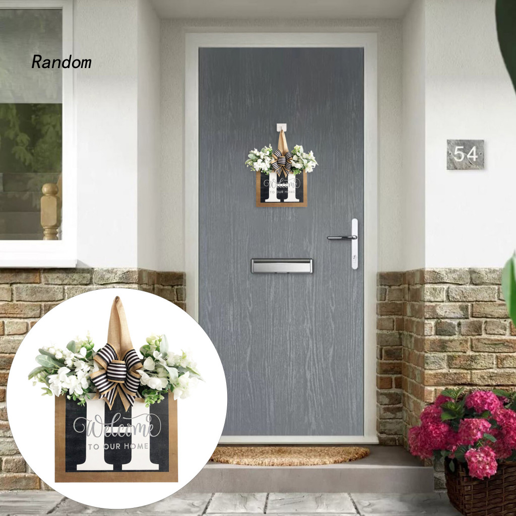RAN Entryway Letter Sign Door Sign with Artificial Flower Handcrafted ...