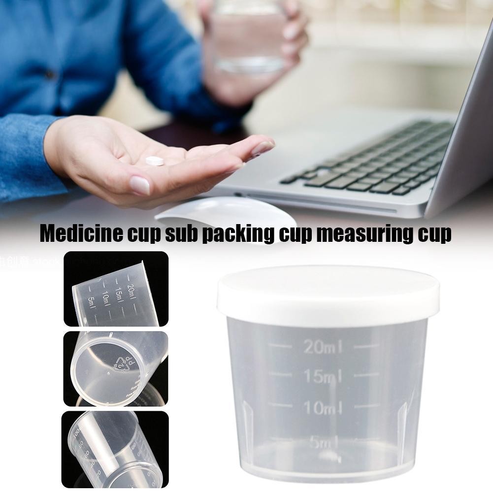 Medicine Medication Plastic Measure Guided Measuring Container Pot 20 ...