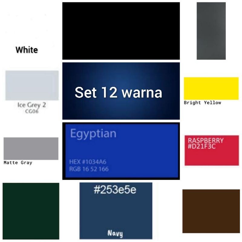 set jimat set 12 warna kain magic 12 helai kain tampal pakaian pinhole ...