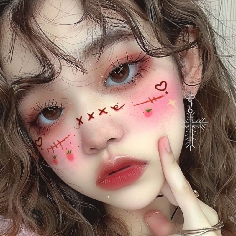 Halloween Scars Tattoo Stickers Makeup Face Cute Injured 0924 | Shopee ...
