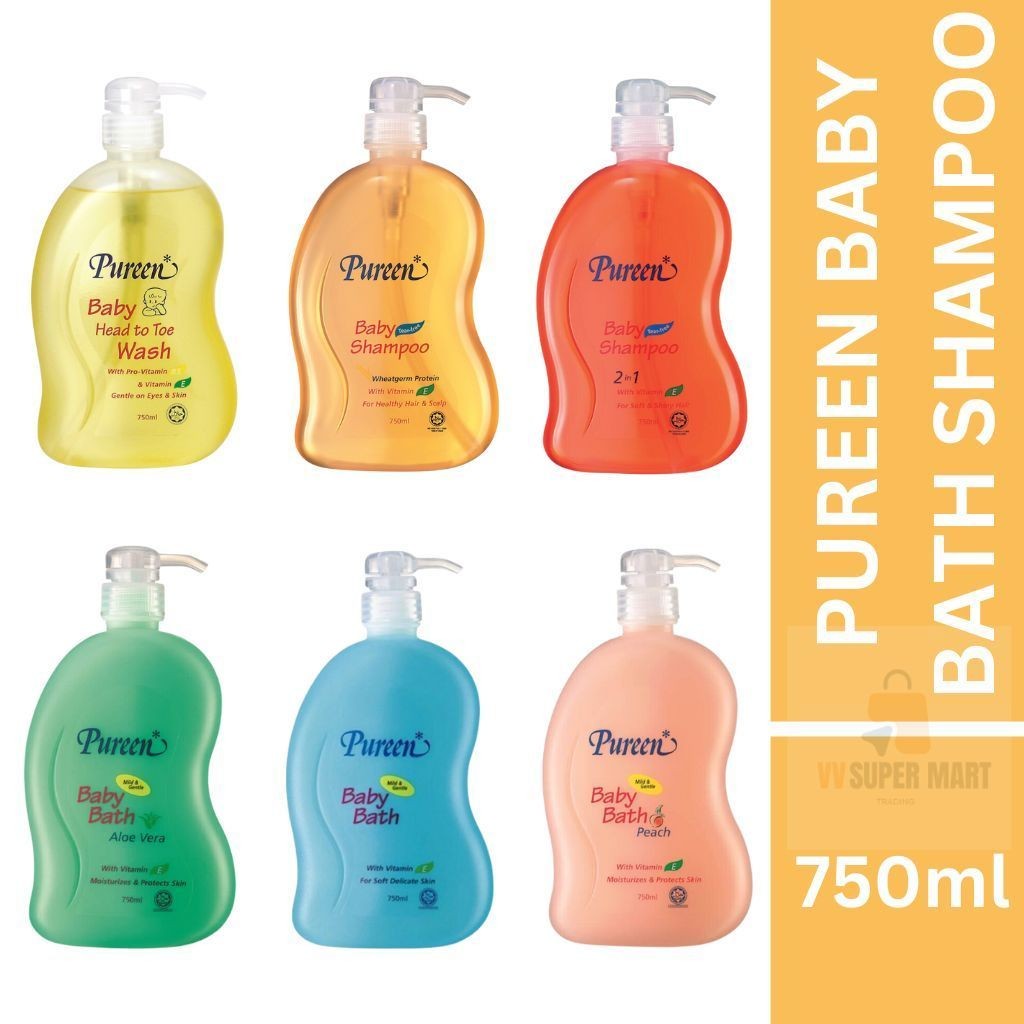 PUREEN Baby Bath Wash Shampoo (750ml) | Shopee Malaysia
