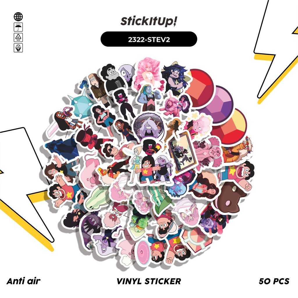 50 Pcs Sticker Pack CARTOON SERIES STEVEN UNIVERSE CHARACTER MIX 02 ...