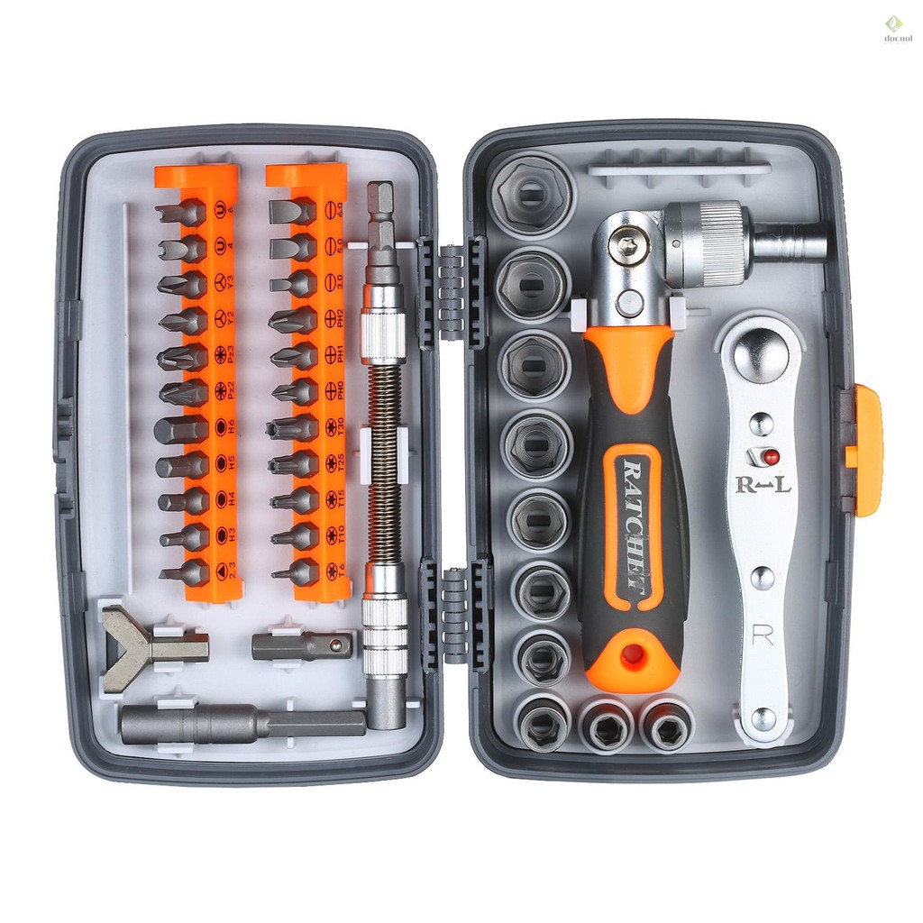 38pc Precision Ratchet Screwdriver Bit Set Magnetic Screwdrivers Kit ...