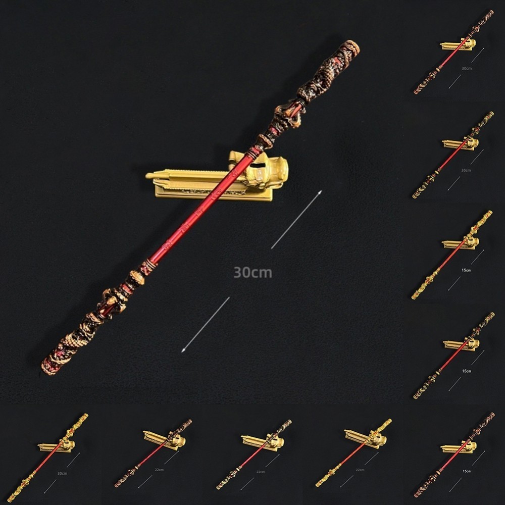 Black Myth Wukong Golden Cudgel Game Peripheral Toys Figures Alloy Ornaments 15cm/22cm/30cm ...