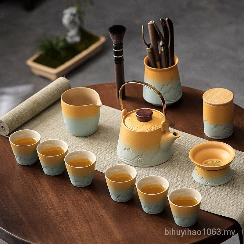 Japanese Style Shanhe Kung Fu Tea Set Suit Home Living Room Stoneware ...