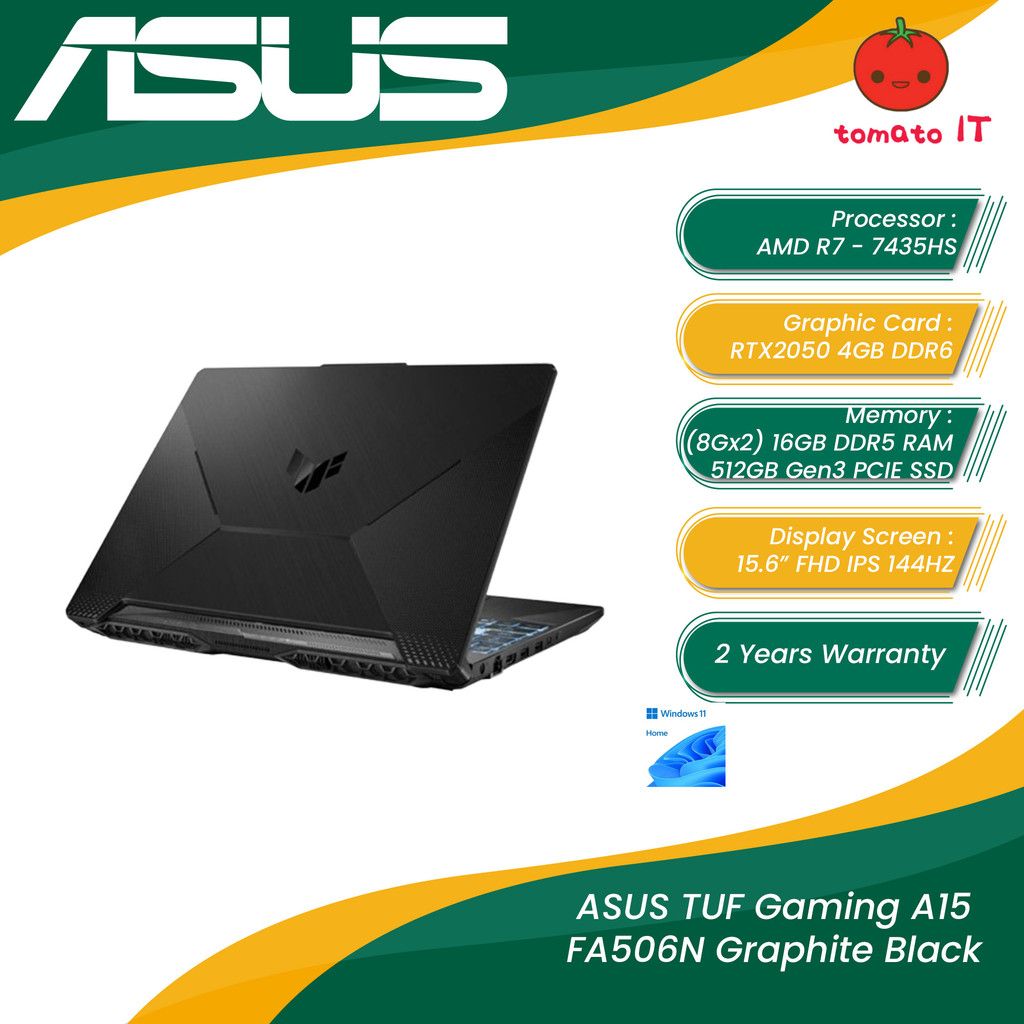 ASUS TUF Gaming A15 FA506N (15.6 FHD IPS 144HZ/R7-7435HS/8GB DDR5/512GB ...