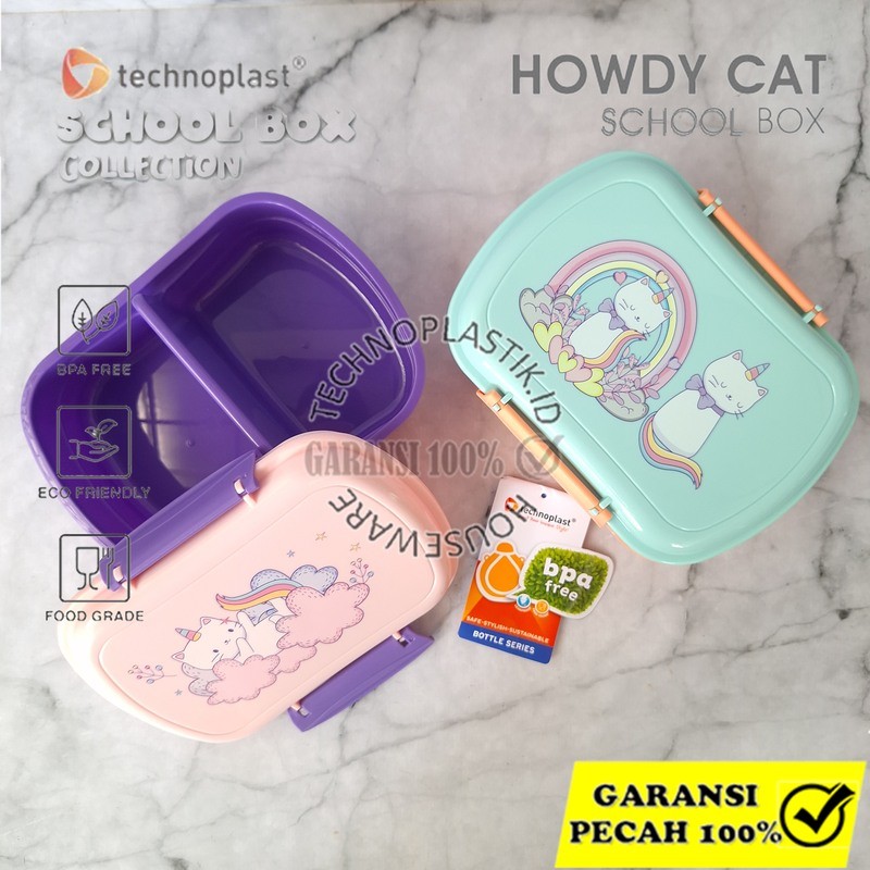Howdy Cat Lunch Box 800Ml | Cute Creative Lunch Box | Shopee Malaysia