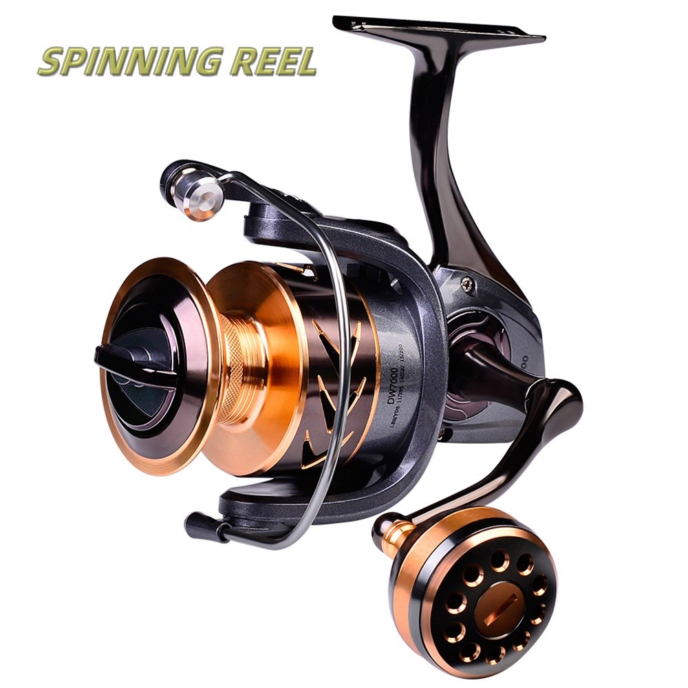 CNC spool spinning reel Large fishing weight 5.1:1 ratio Waterproof ...
