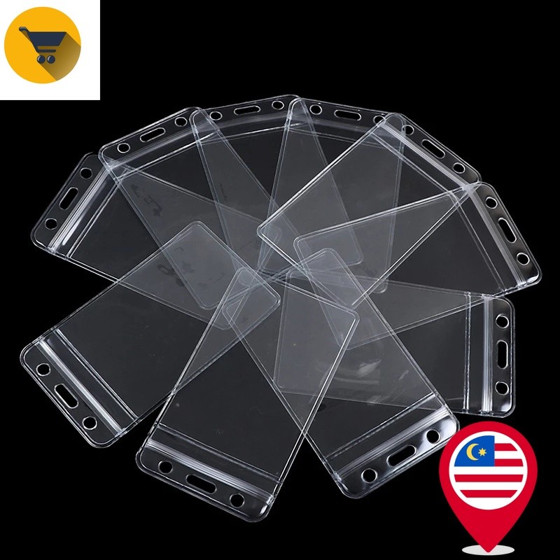 MK2 Transparent Plastic ID Card Holder / Clear Waterproof Card Bag ...