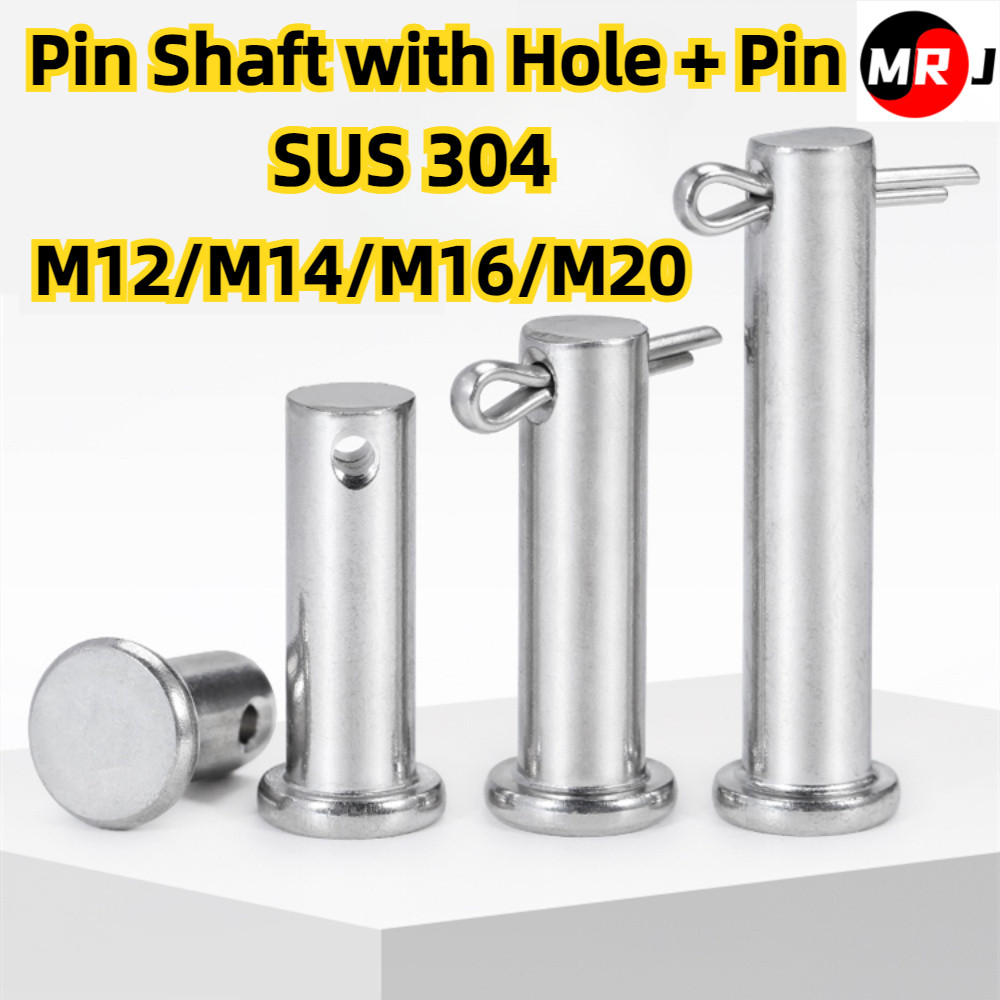 [MRJ] Stainless Steel 304 Flat Head with Hole Pin Shaft Cylindrical ...